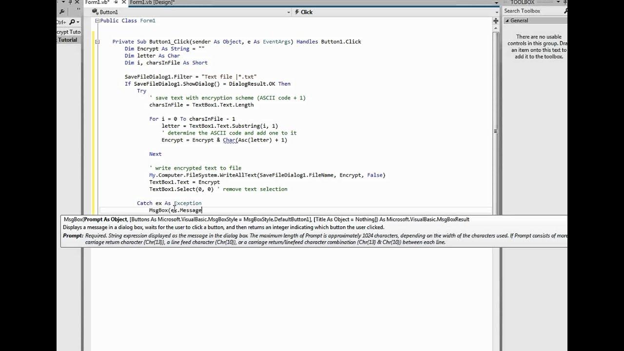 Visual Basic Tutorial: How to Encrypt and Decrypt Data - YouTube