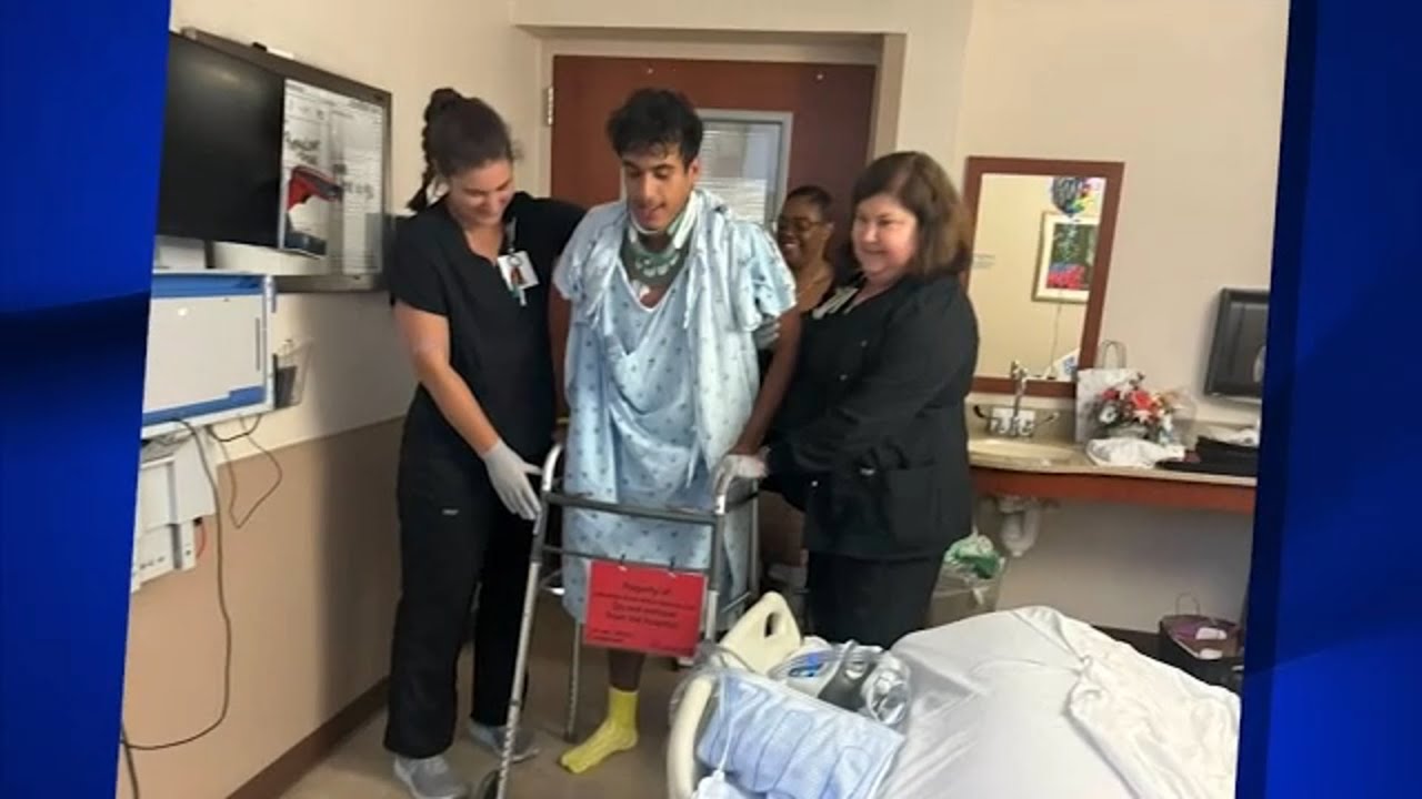 Hero lifeguard recovering from spinal injuries after rescuing 7-year ...
