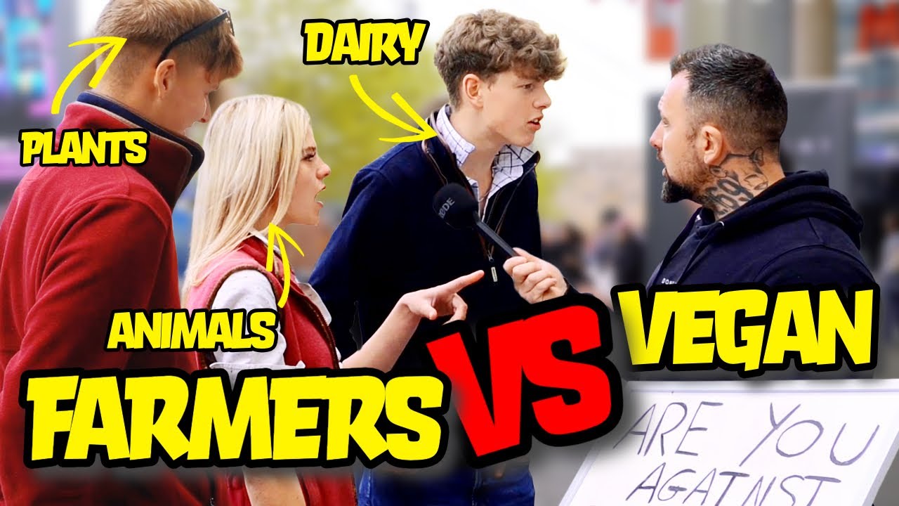 Three Farmers CLASH With One Vegan - GETS HEATED - YouTube