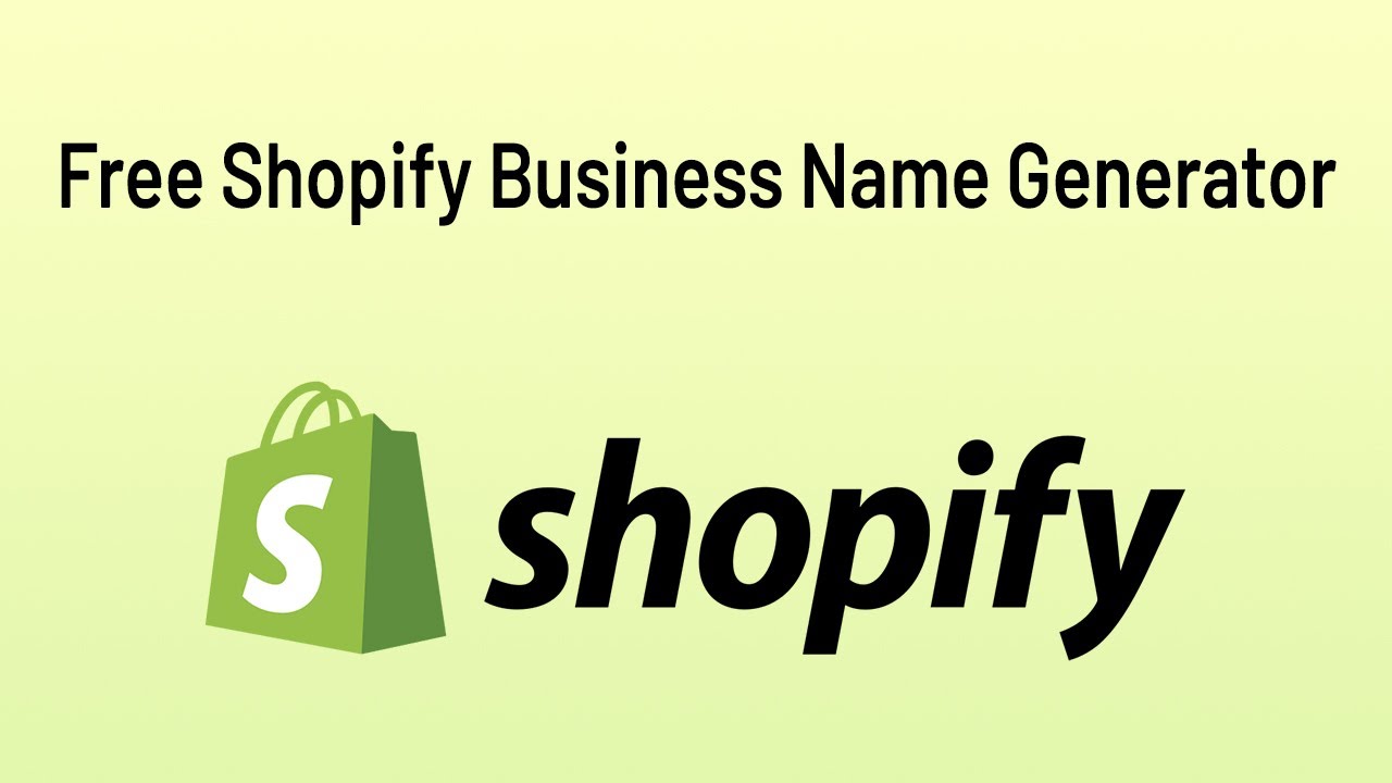 Shopify Store Business Name Generator - YouTube