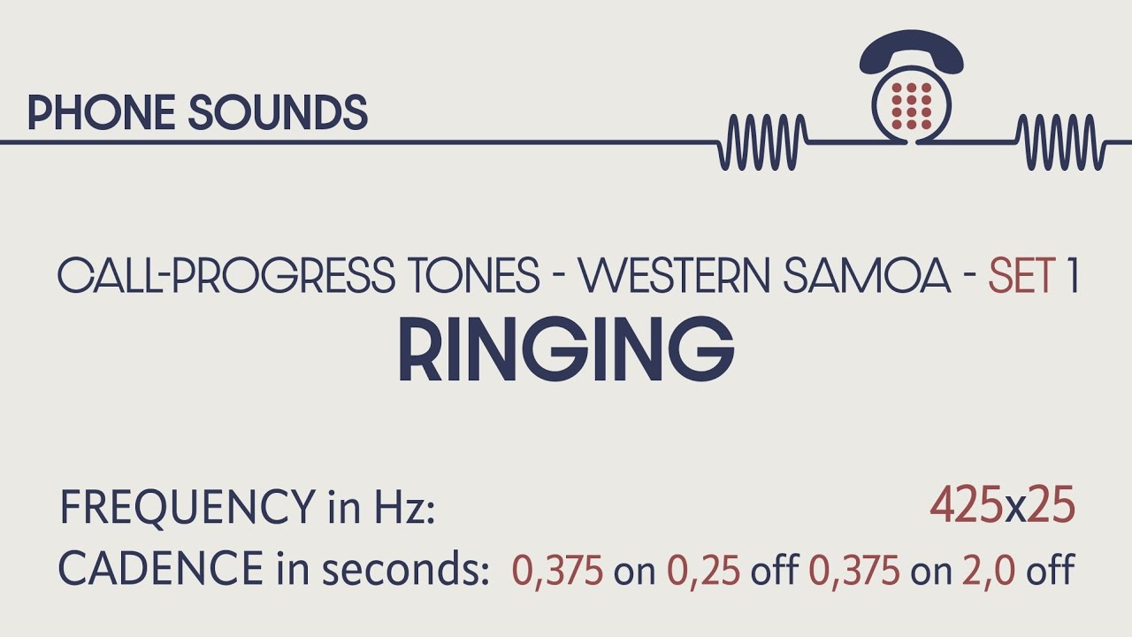 Ringing / Ringback tone (Western Samoa). Call-progress tones. Phone ...