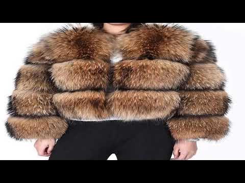 2024 maomaokong Super Hot Winter Women Luxury Thick Real Raccoon Fur Coat Natural Fox Fur - YouTube