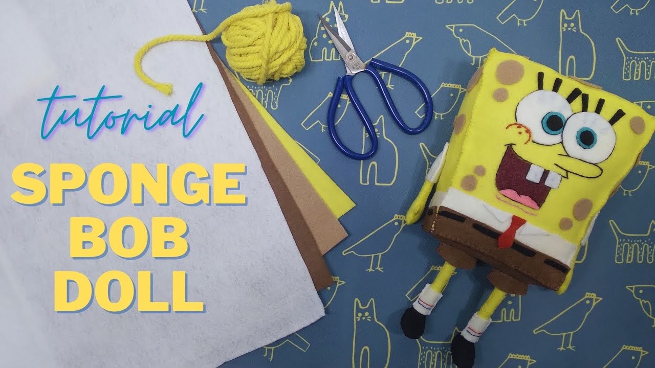 crafting spongebob doll using felt easily 😍 | diy felt doll | tutorial ...
