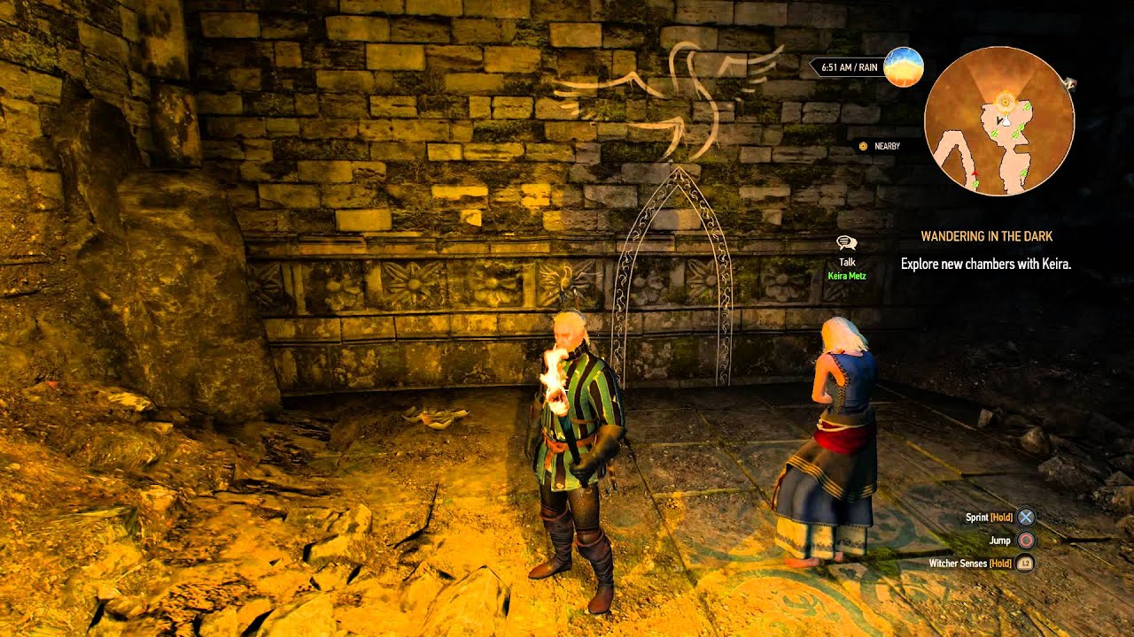 The Witcher 3: Wild Hunt - Wandering in the Dark: Activate Symbol Door ...
