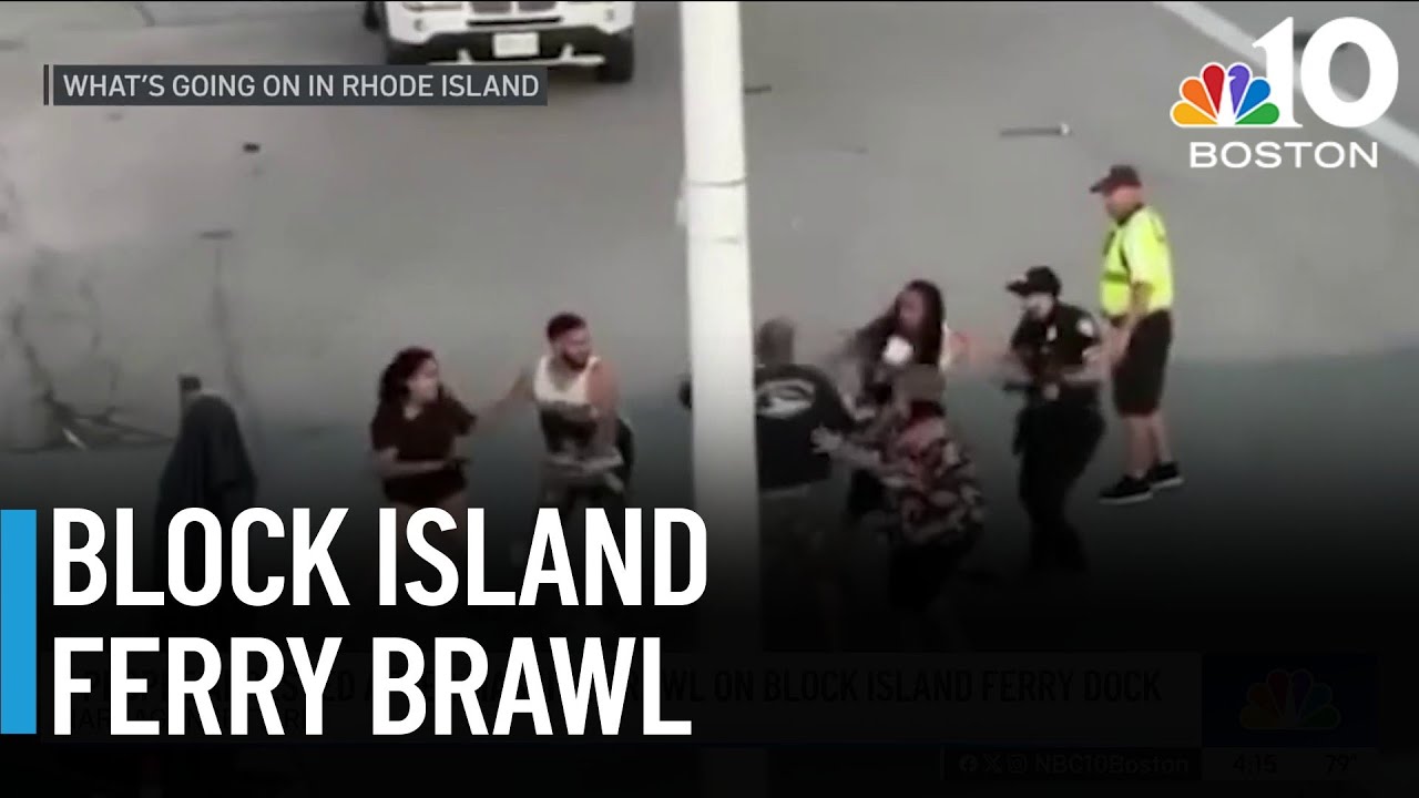 7 people arrested after massive brawl on Block Island ferry dock - YouTube