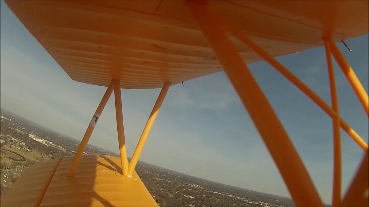 Eflite P17 Stearman onboard march 2019 - YouTube