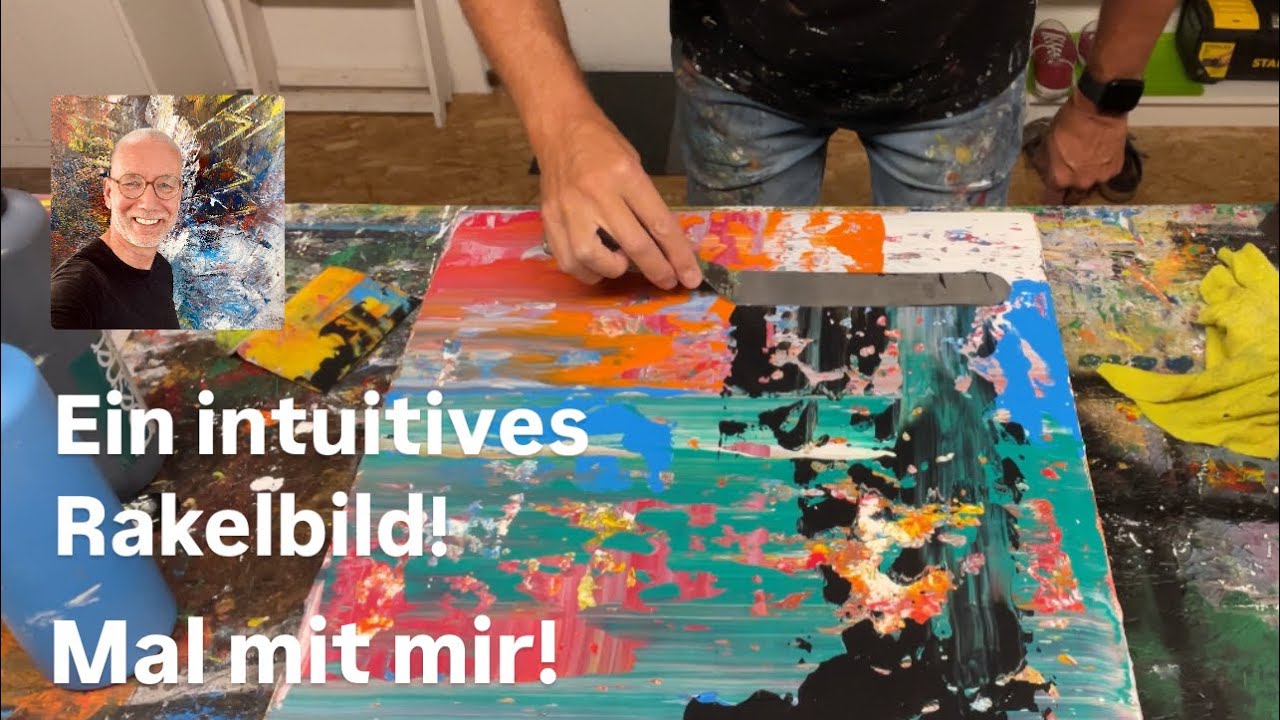 Art of squeegee technique: Abstract acrylic paintings inspired by ...