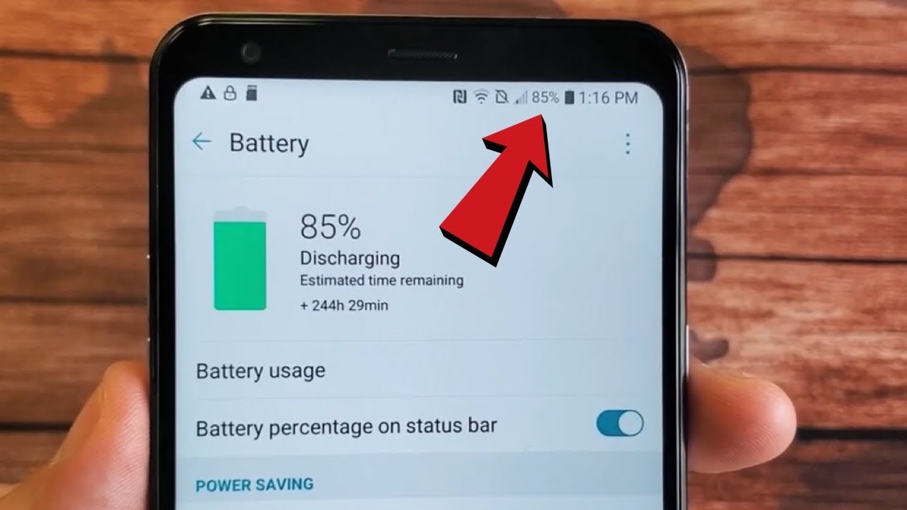 LG Stylo 5: How to Add Battery Percentage % Sign on Status Bar - YouTube