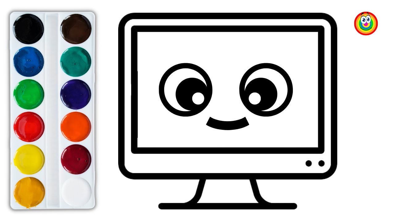 TV Drawing | Coloring for Kids & Toddlers | How To Draw, Drawing ...