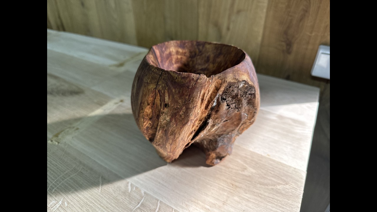 Cherry Rotten Root Vase | Woodturning - YouTube