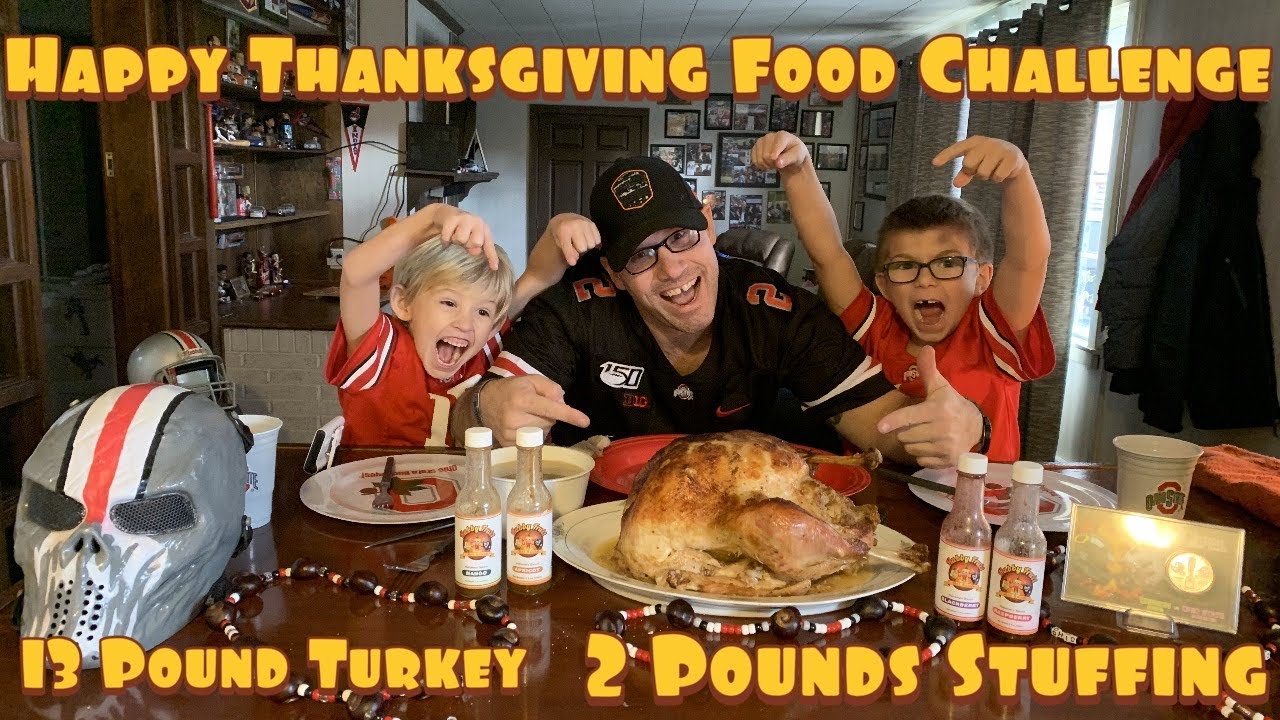 Eat a whole 13 Pound Turkey along with 2 1/2 Pounds of Stuffing. Happy ...