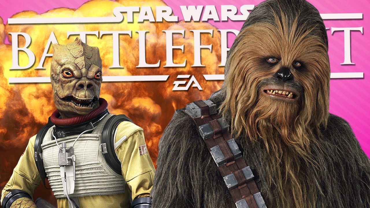 Star Wars Battlefront Funny Moments - Chewy VS Bossk, Hero VS Villians ...
