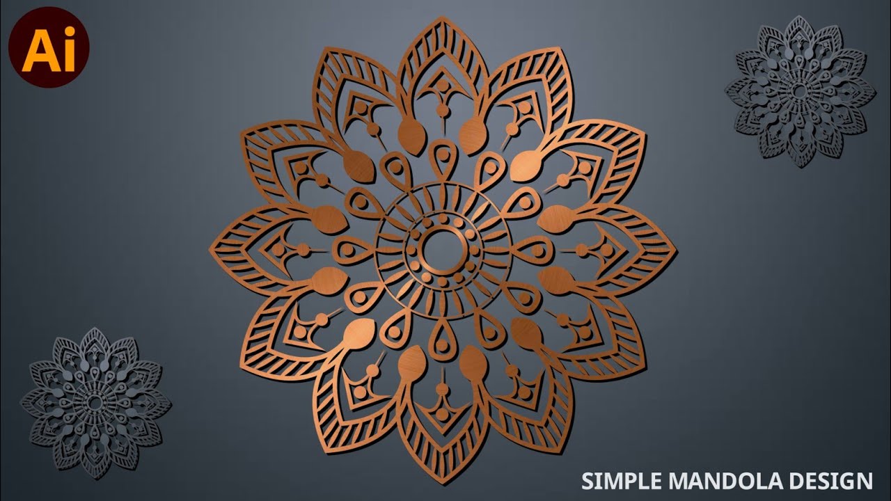 How to draw mandola design adobe illustrator || Mandola design tutorial ...