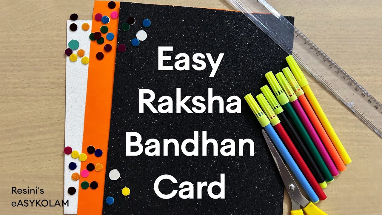 DIY Raksha Bandhan Card | How to make Raksha Bandhan card at home|DIY ...