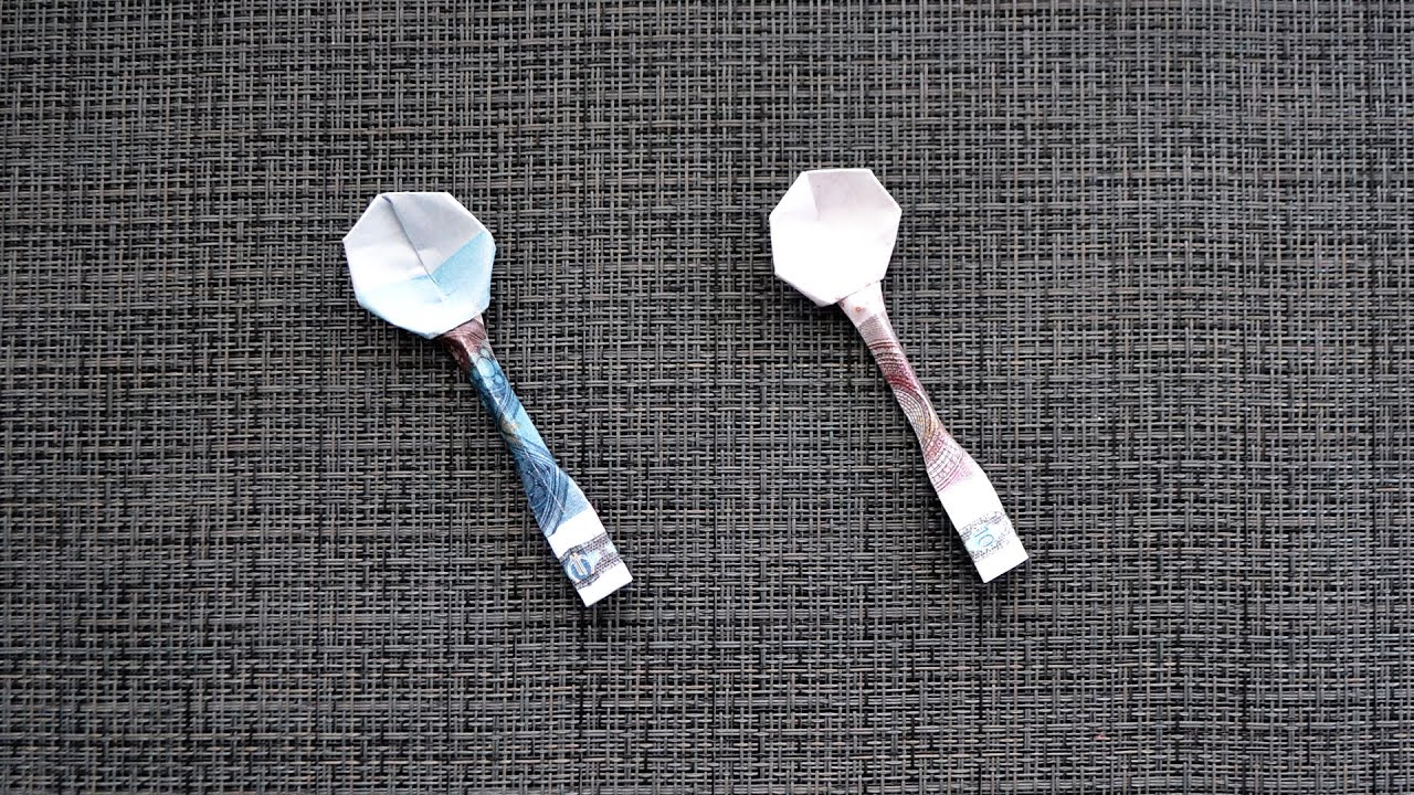 Euro Origami Löffel Geldgeschenk GELD FALTEN | Geschenk für Kinder ...