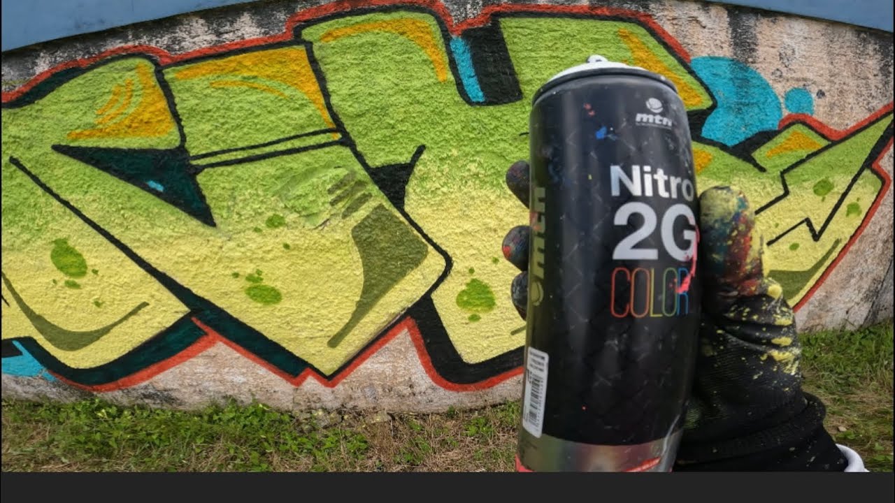 GIANT GRAFFITI PIECE, green sang - YouTube
