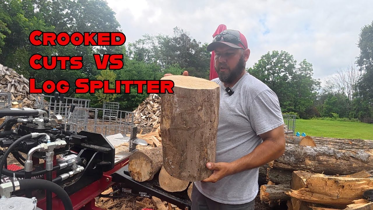 How to Split Logs that have been Cut Crooked - YouTube