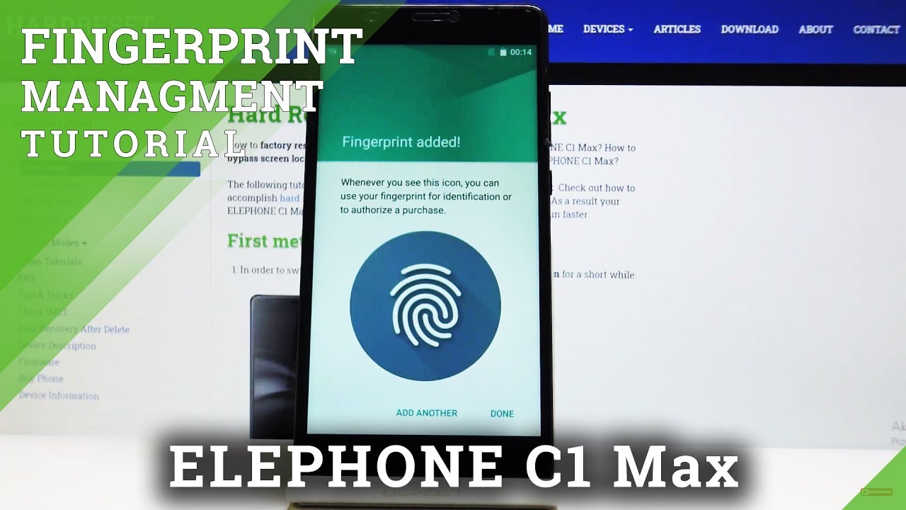 How to Add Fingerprint in ELEPHONE C1 Max – Fingerprint Screen Lock ...