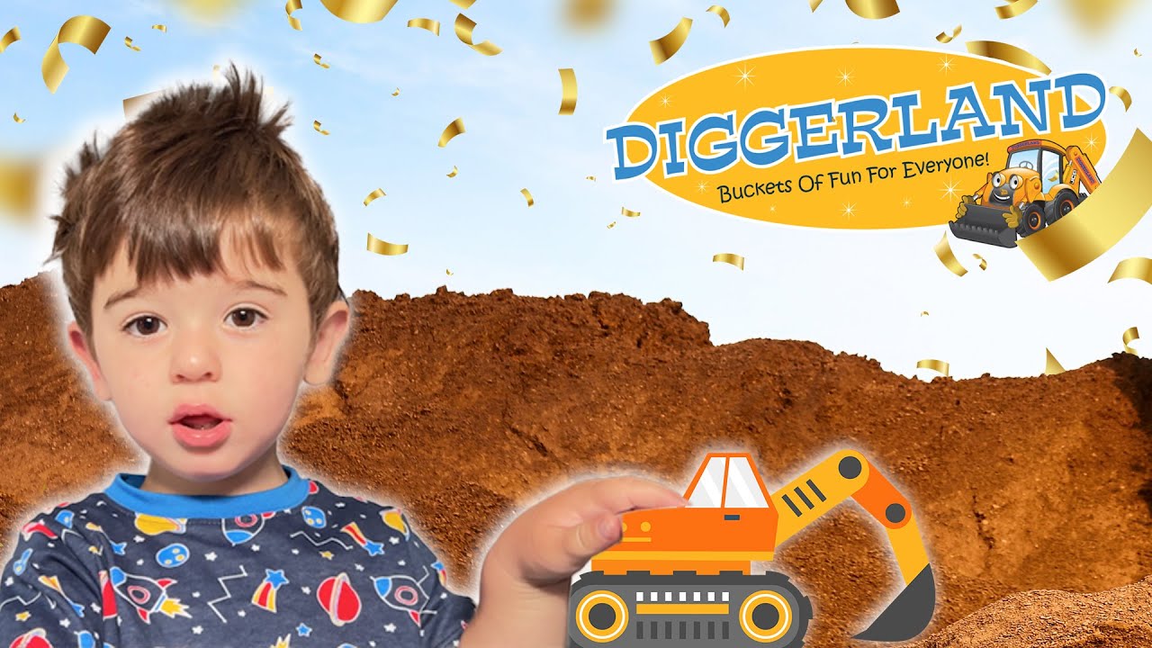 TODDLER RIDES A DIGGER | Construction Vehicles | TRACTORS FOR KIDS ...