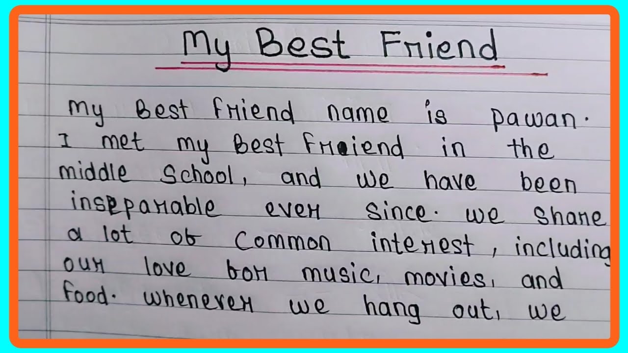 My best friend essay | essay writing - YouTube