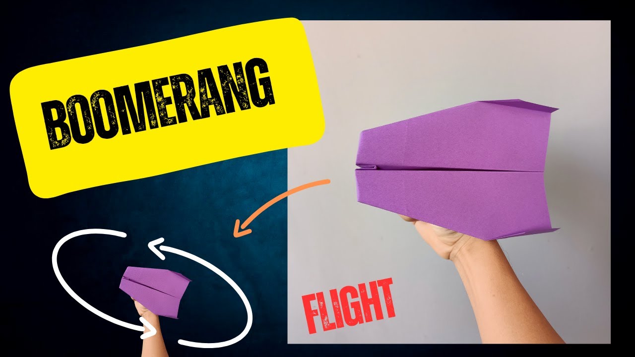 How to make a comeback paper airplane - YouTube