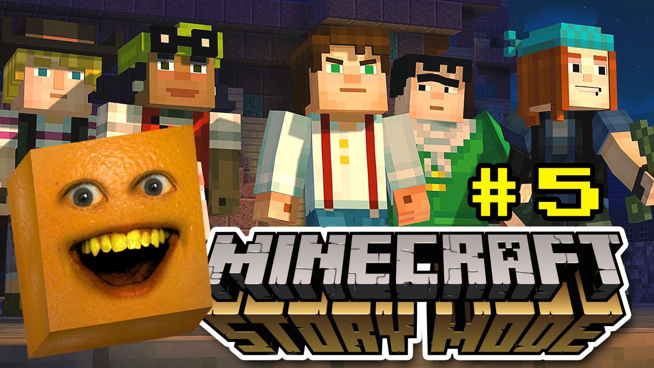 Annoying Orange plays - Minecraft Story Mode #5: CHICKEN PARTY! - YouTube
