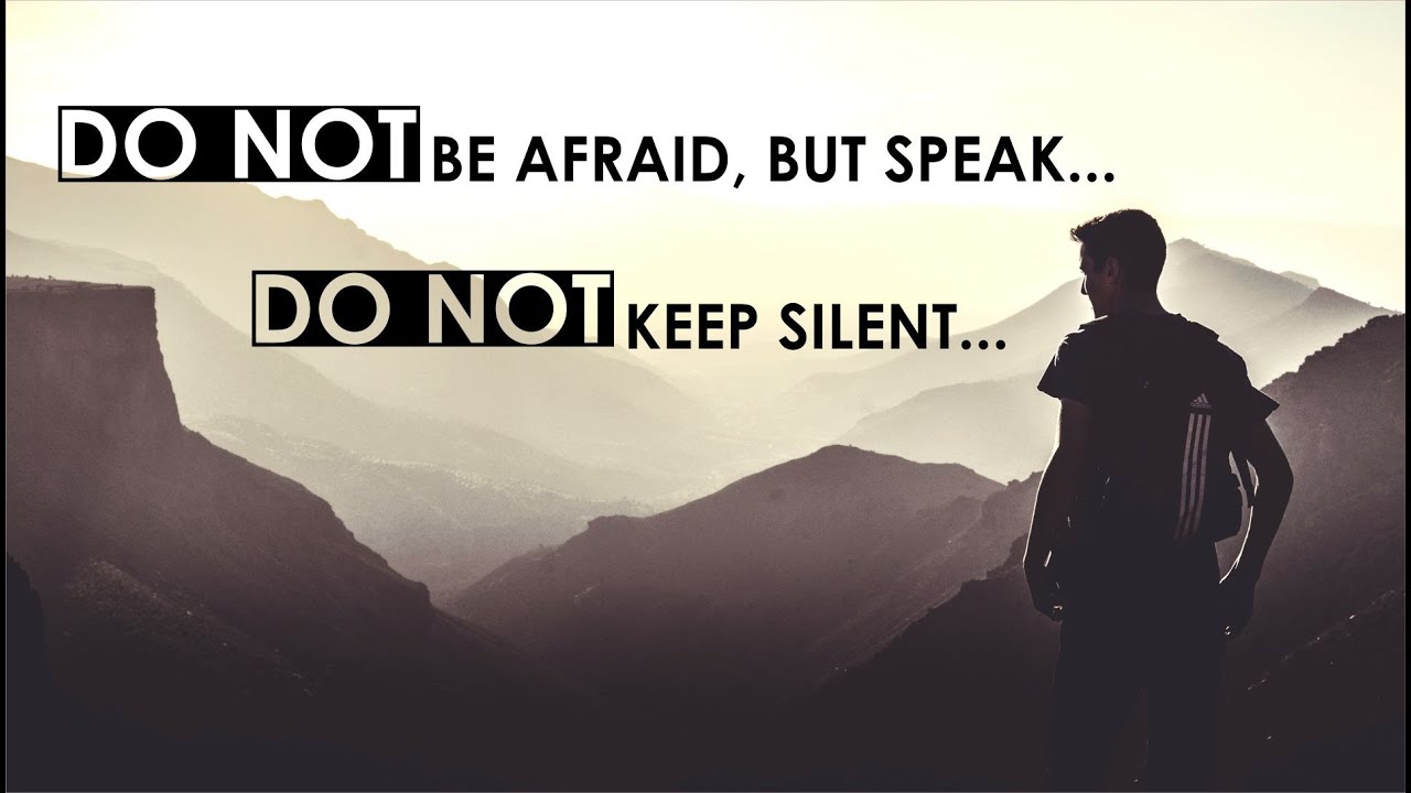 Do not be afraid, but speak, & Do not keep silent | Ps Mark - YouTube