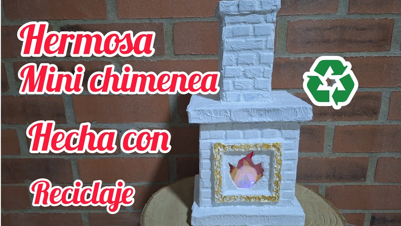 cómo hacer una bella mini chimenea con Reciclaje ♻️#manualidades #diy ...