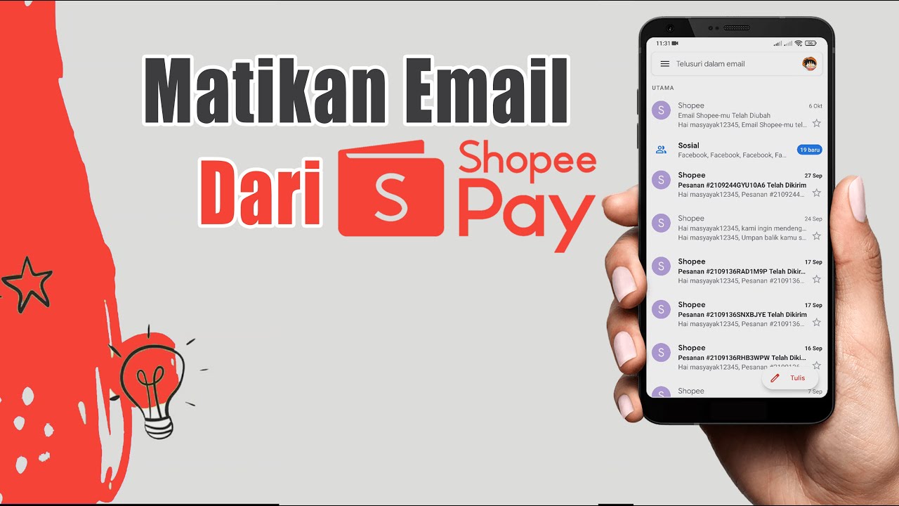 Cara Nonaktifkan Notifikasi Email Shopee | Berhenti Berlangganan ...