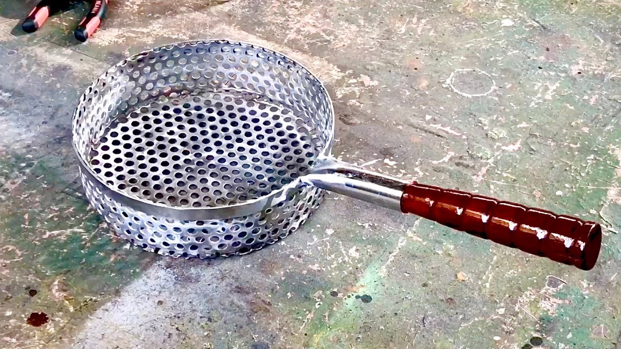 Homemade kitchen utensils made of stainless steel - YouTube