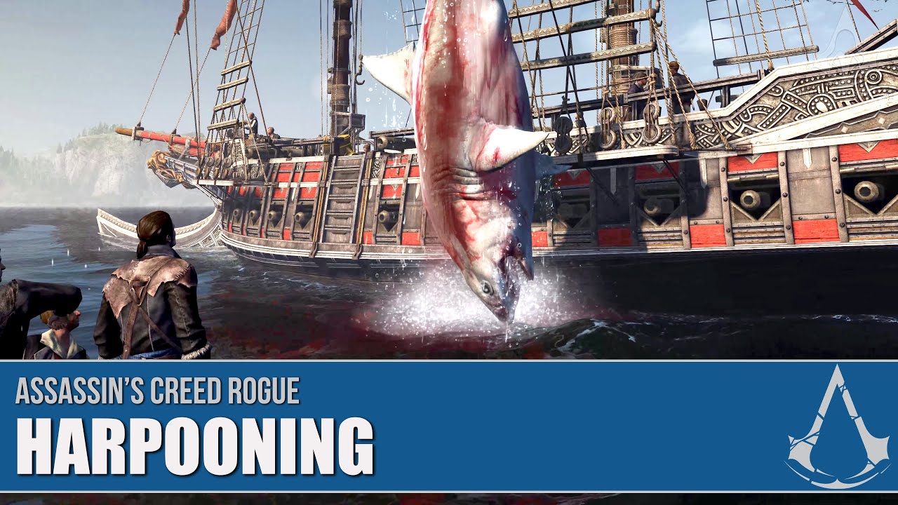 Assassin's Creed Rogue - Harpooning [All Sea Animals] - YouTube