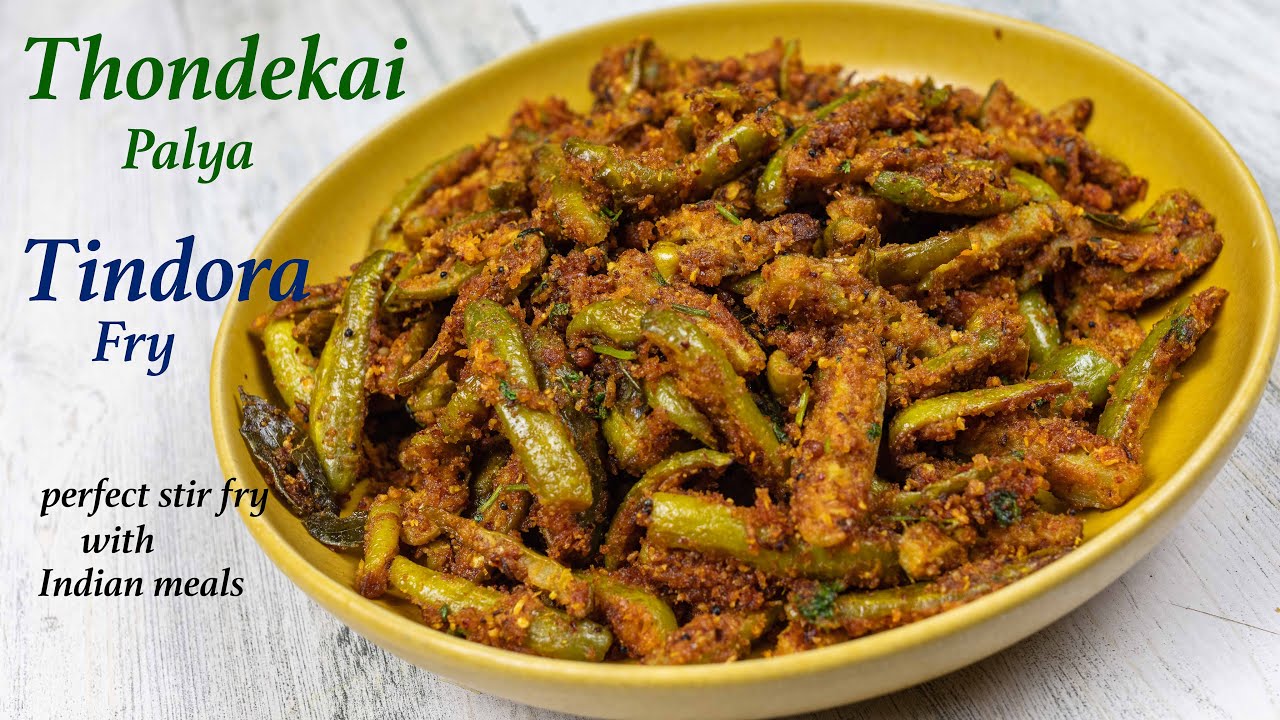 Perfect stir fry side 👌💯😋 Tindora Fry recipe | dondakaya fry ...