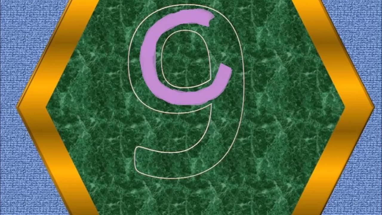 Learning numbers with nursery rhymes/How to Write 9 - YouTube