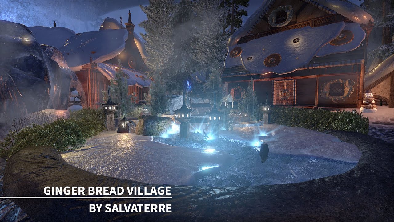 ESO Housing_ Ginger Bread Village (Enchanted Snow Globe) - YouTube