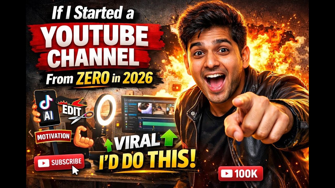 If I Started a YouTube Channel From ZERO in 2026, I’d Do This - YouTube
