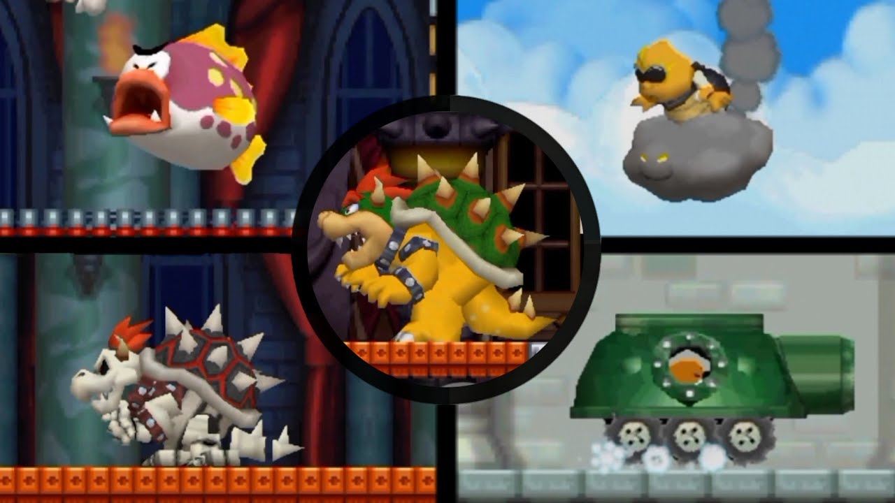 New Super Mario Bros DS - All Bosses - Todos los Jefes - android - YouTube