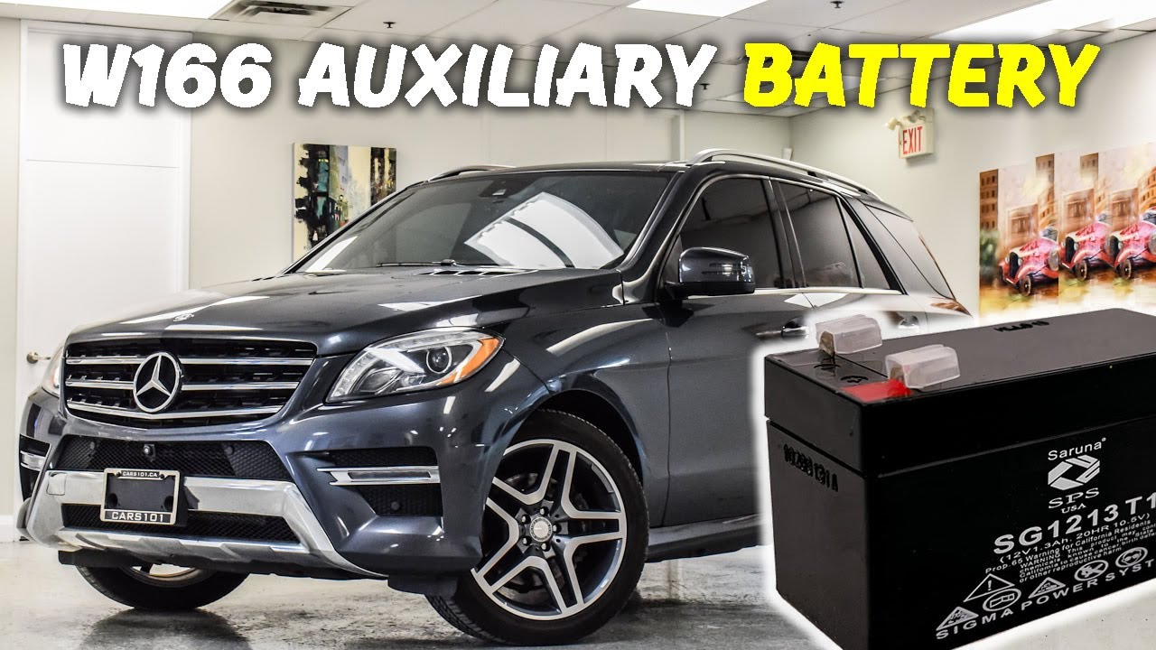 How to Replace the Auxiliary Battery on Mercedes ML350/GLE350 (W166) | 2012-2019 #c227400 - YouTube