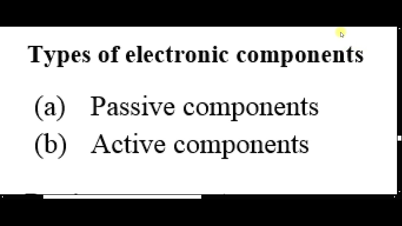 ELECTRONICS FORM FOUR PART I - YouTube