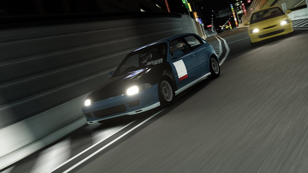 Assetto Corsa EG6 Kanjo Vs EK9 Osaka line ft.Nerumi-s (cmanatic) - YouTube