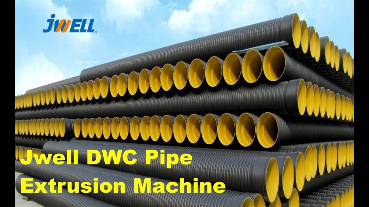 Jwell DWC Pipe Extrusion Line horizontal type - YouTube