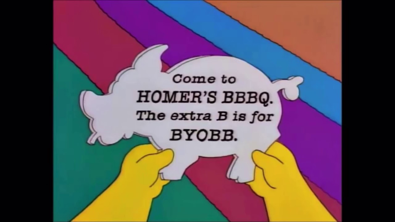 Homer's BBBQ BYOBB - 15 October 1995 - S07E05 - YouTube