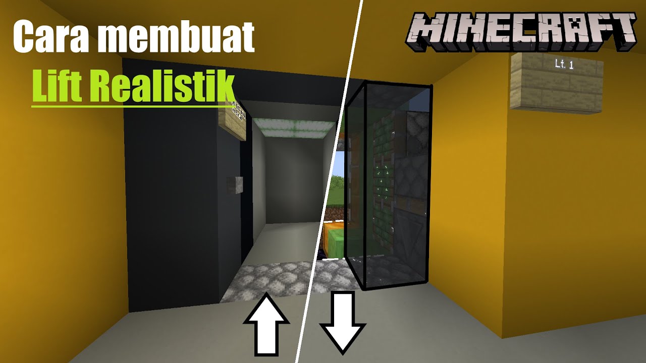 Cara membuat lift REALISTIK di minecraft (ONLY MC Java 1.17+) - YouTube