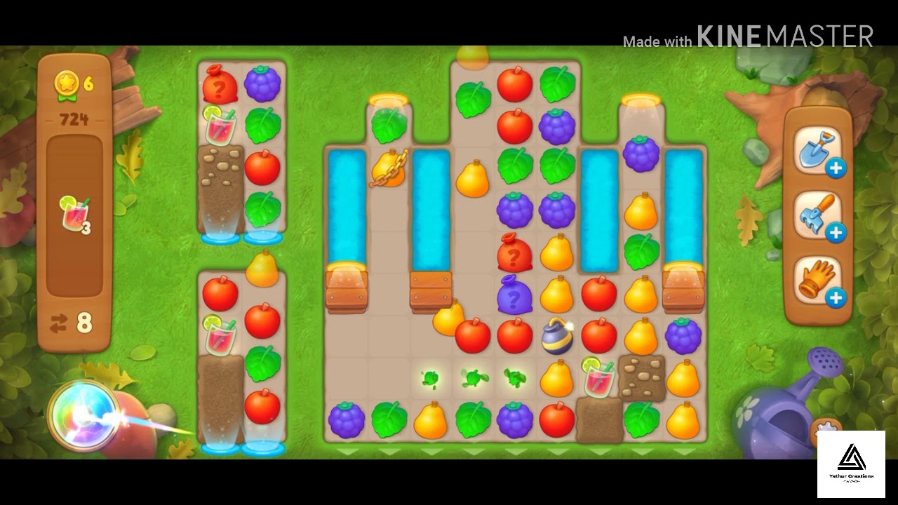 Gardenscapes level 724 walkthrough "no booster used" - YouTube