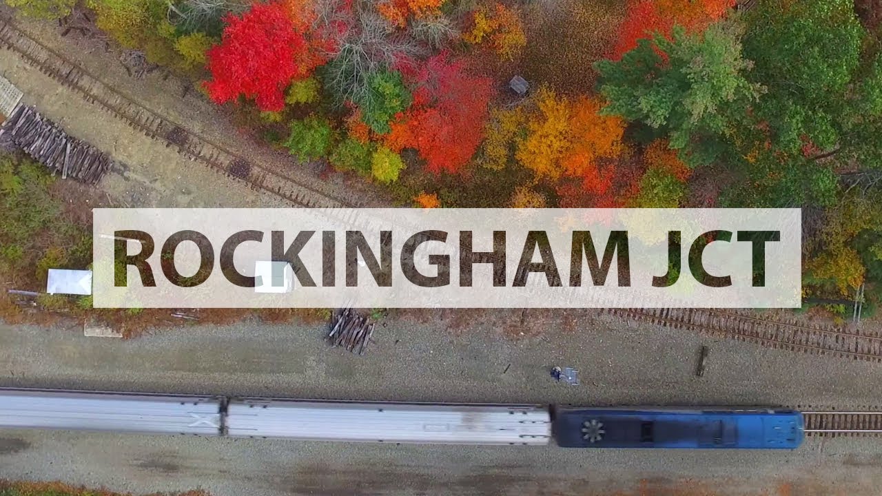 Amtrak Downeaster at Rockingham Junction in the Fall - YouTube