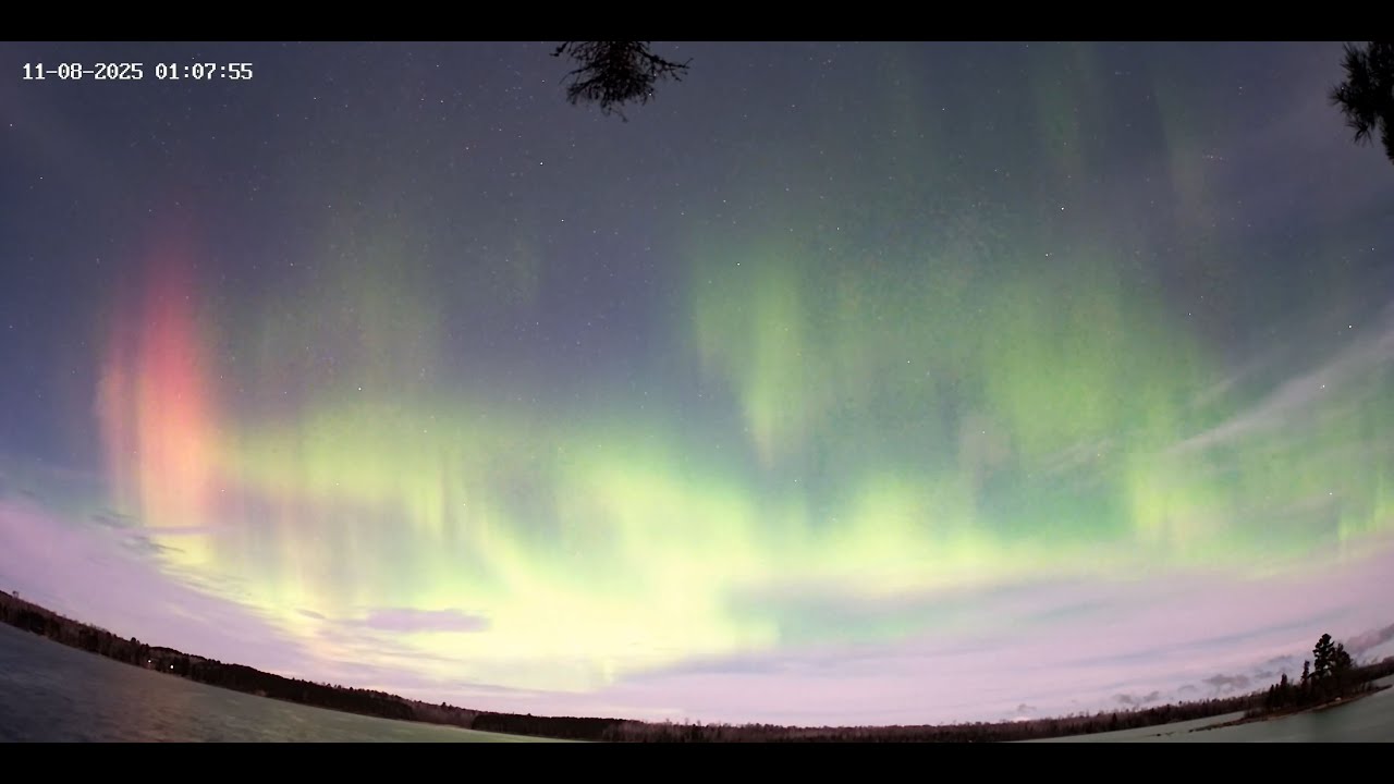 Northern Lights from Ely, MN Night of Nov 7, 2025 - YouTube