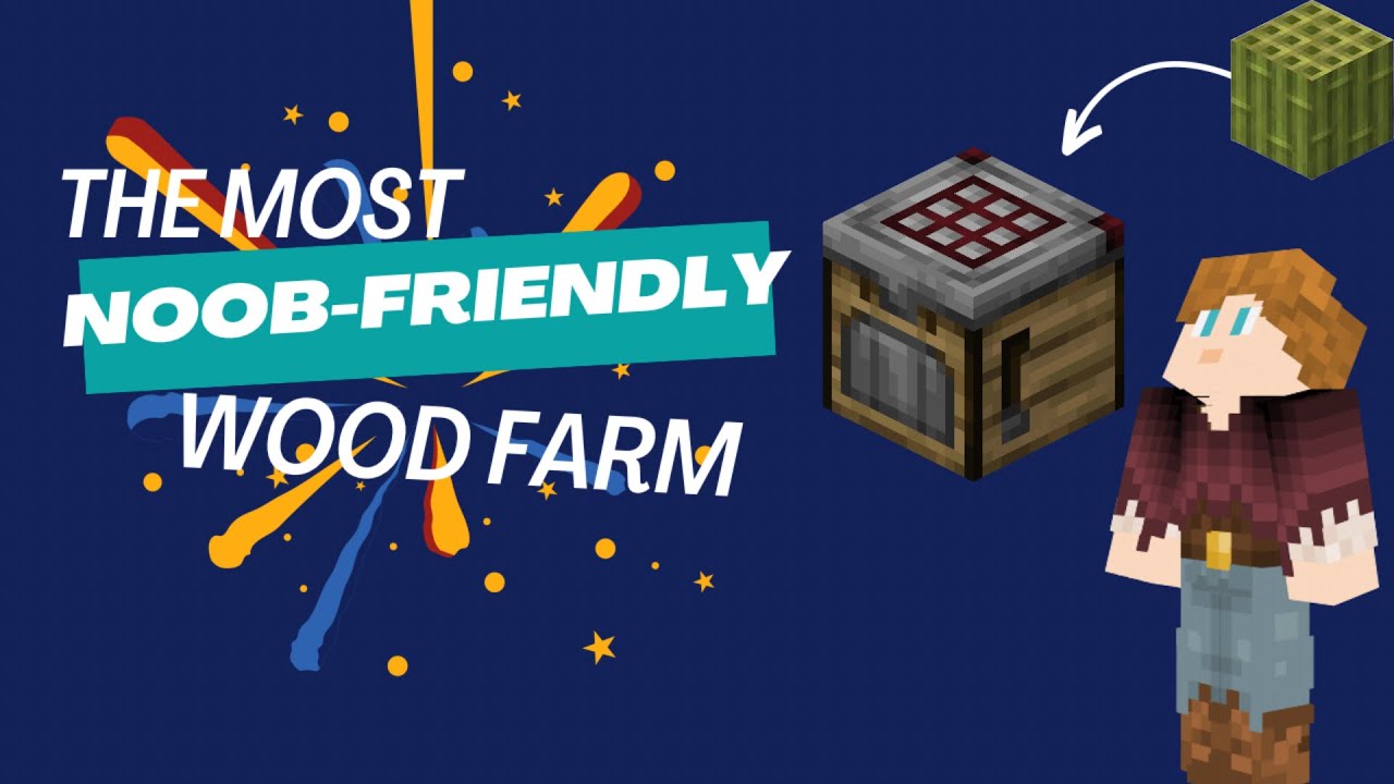 Simple Bamboo Log Crafter Farm | Minecraft Bedrock - YouTube