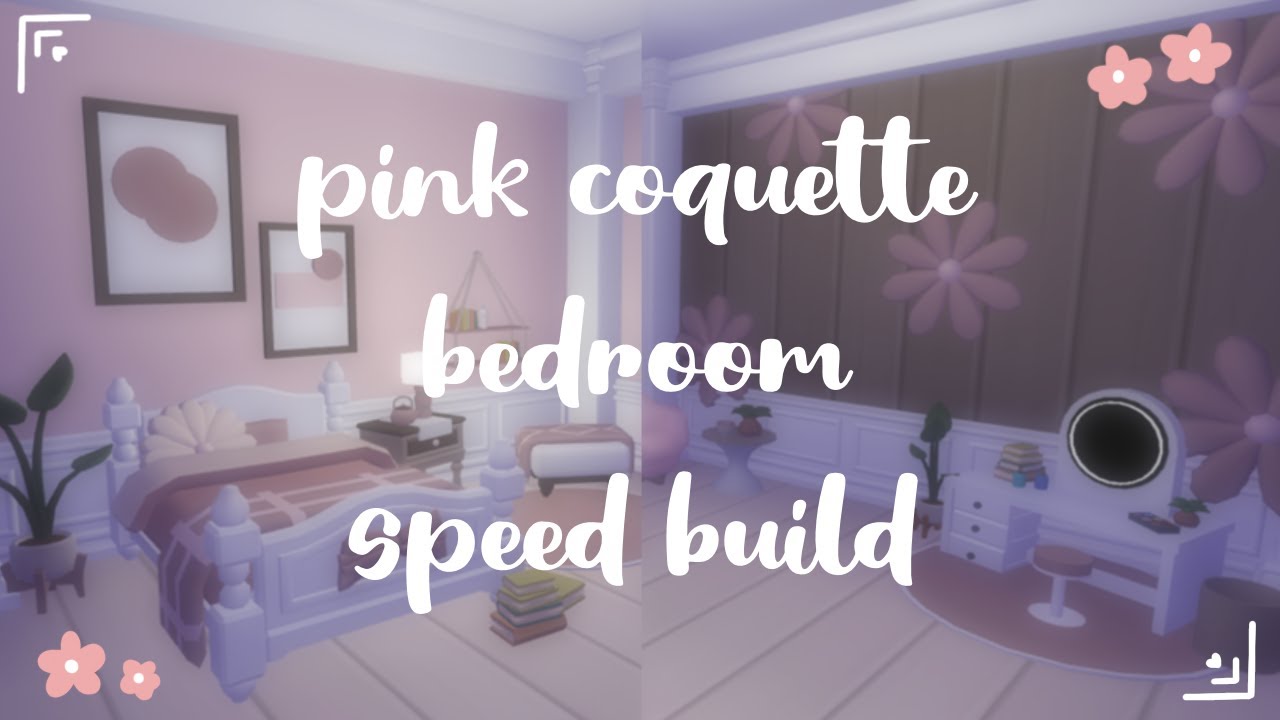 Pink Coquette Bedroom Speed Build || Adopt Me! - YouTube