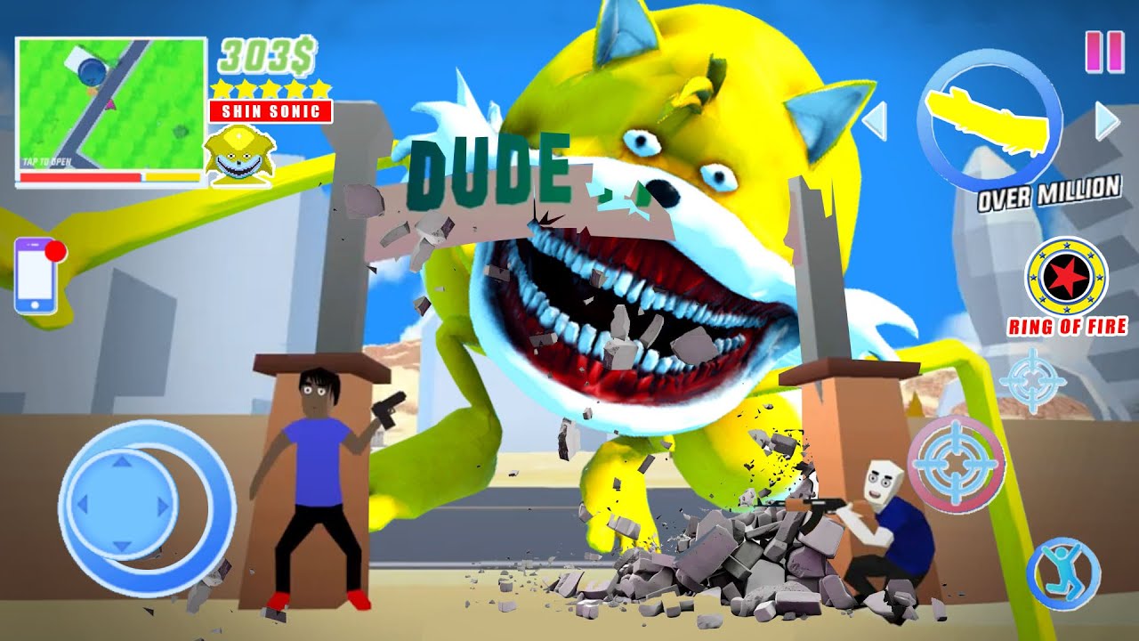 SHIN SONIC KUNING MENERROR WARGA KOTA DUDE | DRAMA DUDE THEFT WARS ...