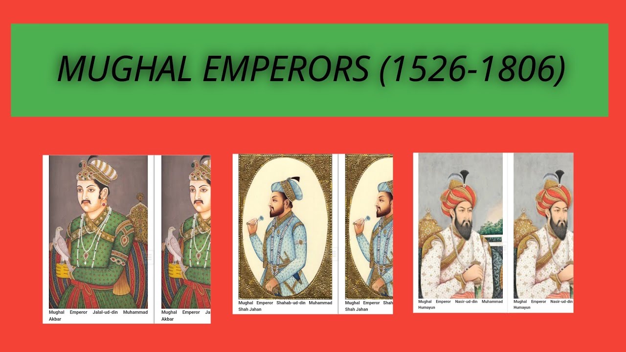 Mughal Emperors (1526-1806) UPSC notes, Mughal History - YouTube