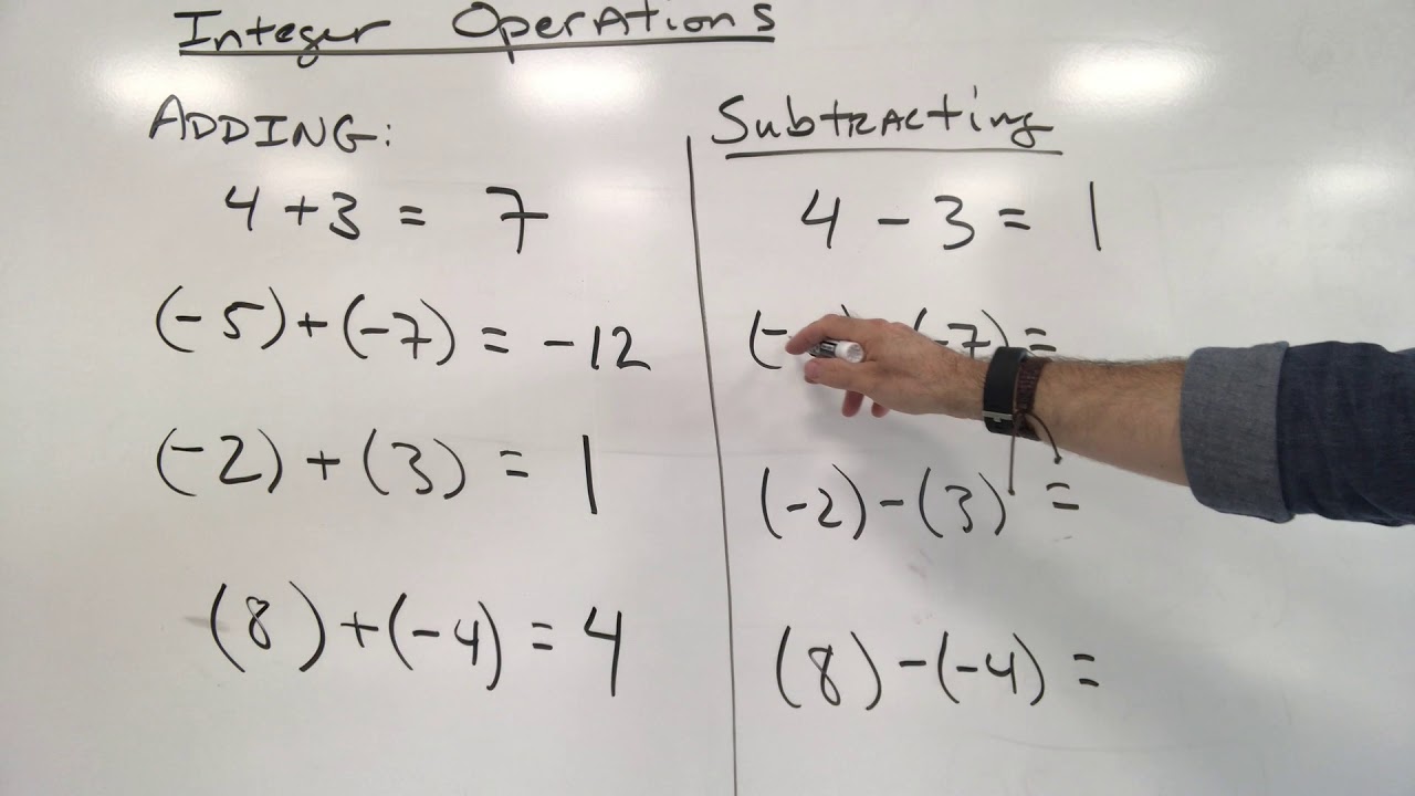 Integer Operations Summer Practice - YouTube